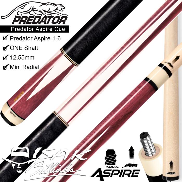 Jual Predator Aspire 1-6 Pool Cue | low Deflection Radial Stick ...