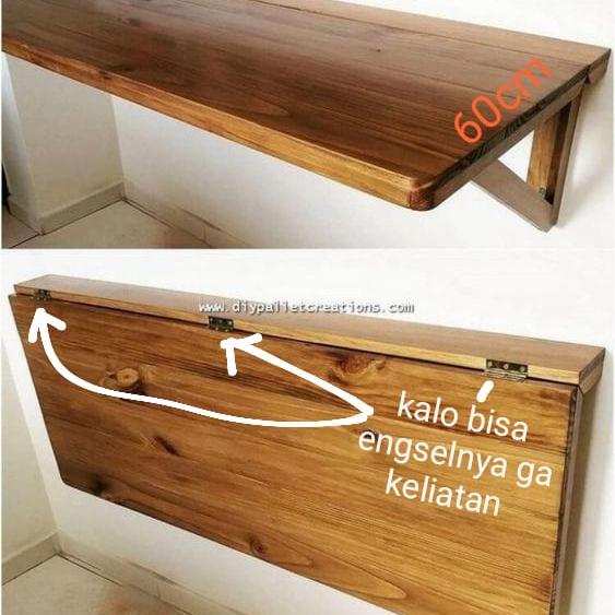 Jual meja lipat dinding kayu solid - Kab. Sleman - ilman furniture ...