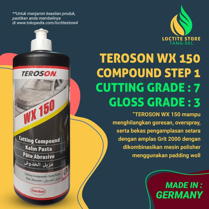 Jual FAST CUT COMPOUND TEROSON WX 150 1 LITER, MADE IN GERMANY (STEP 1 ...