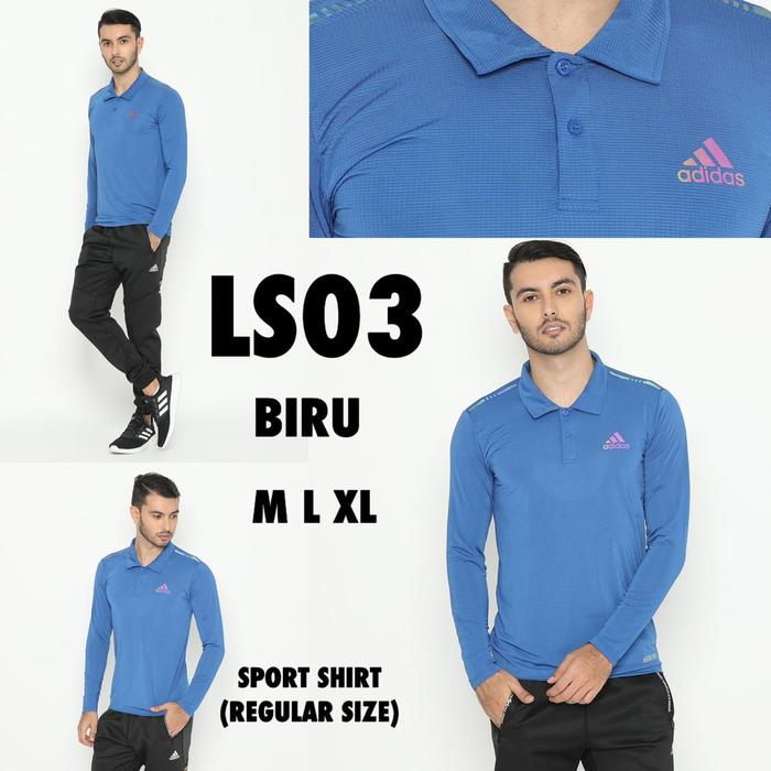 Jual Polo Shirt Longsleeve Kaos Golf Poliester Dri Fit Baju Olahraga ...