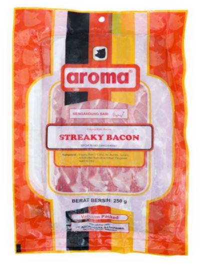 Jual (B2) AROMA Back Bacon| Streaky Bacon| Bits| Smoke Ham 250gr(NON ...