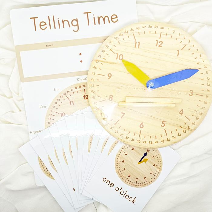 Jual Game Montessori X Beezy Telling Time Activity + Learning Clock ...