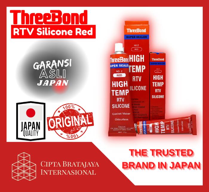 Jual Lem Packing RTV Silicone Red Kualitas Jepang 75gr - Threebond ...