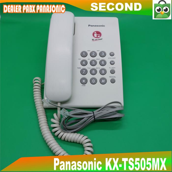 Jual Telpon Rumah Panasonic KX-TS505 Telepon Single Line Analog Indihome - Putih - Kota Bekasi ...
