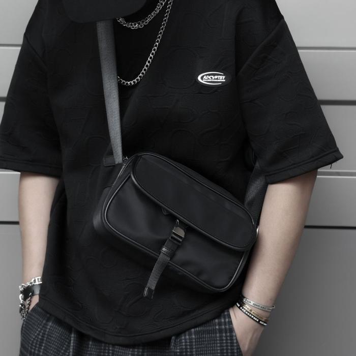 Jual Tas Kecil Pria Import Canvas Premium Selempang Bag - Black ...