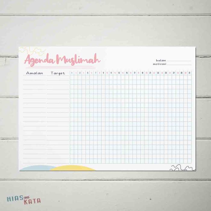 Jual Muslim Planner Ramadhan catatan amalan harian islami planner Size ...