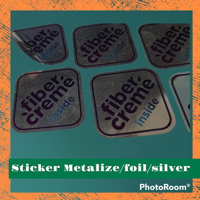 Jual Sticker Silver / Chrome / Foil / metallized, Print and Cut Label ...