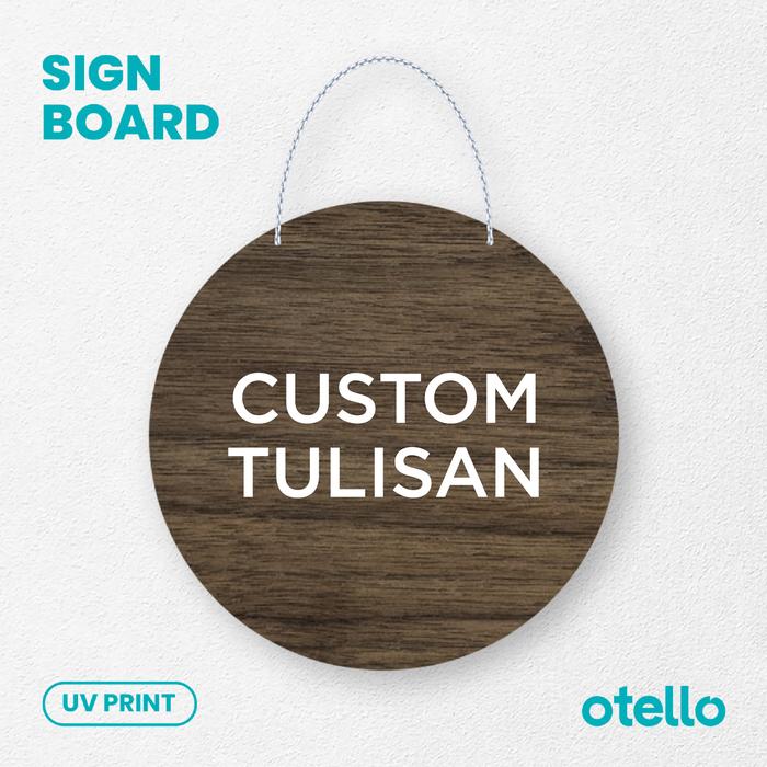 Jual Custom Tulisan Sign Kayu Wooden Papan Keterangan Label Tulisan ...