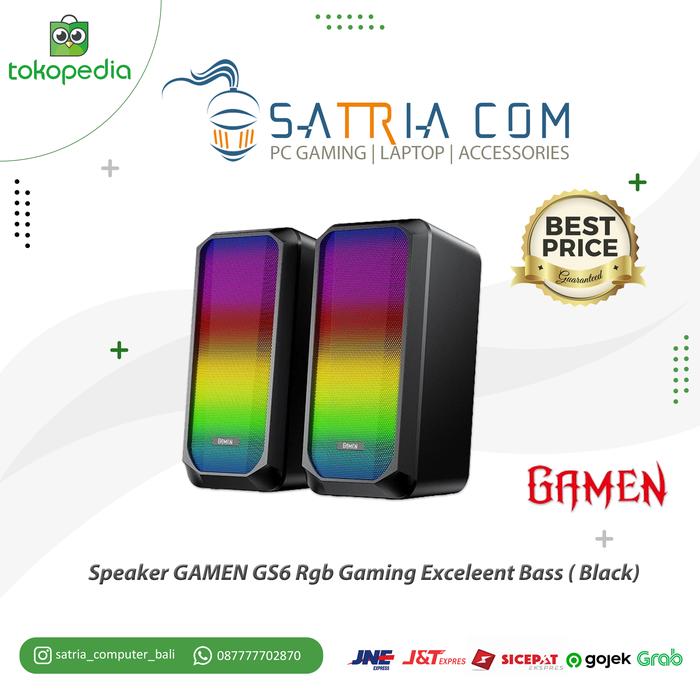 Jual Speaker GAMEN GS6 Rgb Gaming Exceleent Bass ( Black) - Kota ...