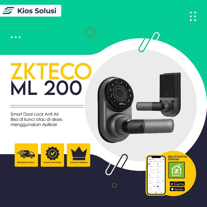 Jual smartlock door ZKTECO ML200 | Handle Pintu Anti Air - Jakarta Barat - Kios Solusi Official ...