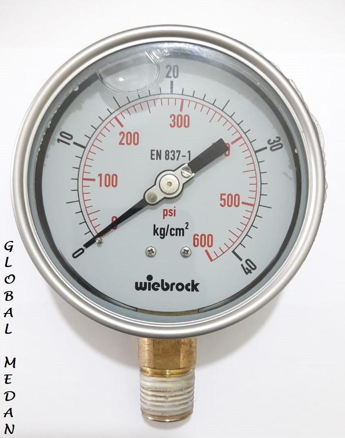 Jual Pressure Gauge Wiebrock Stainless 4" x 40kg/cm² Model Raket 0-40 Bar - Kota Medan - Global ...