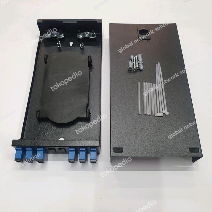 Jual odf 6 core sc lengkap adapter / otb mini 6 core sc tanpa pigtail ...