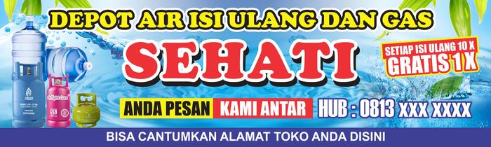 Jual SPANDUK DEPOT AIR ISI ULANG GALON 3 X 1 M - Kota Depok - Hamka ...