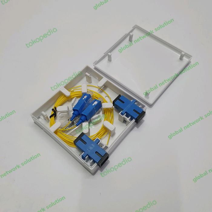 Jual roset fo 2 core fullset / otb 2 core sc lengkap pigtail sc / roset ...