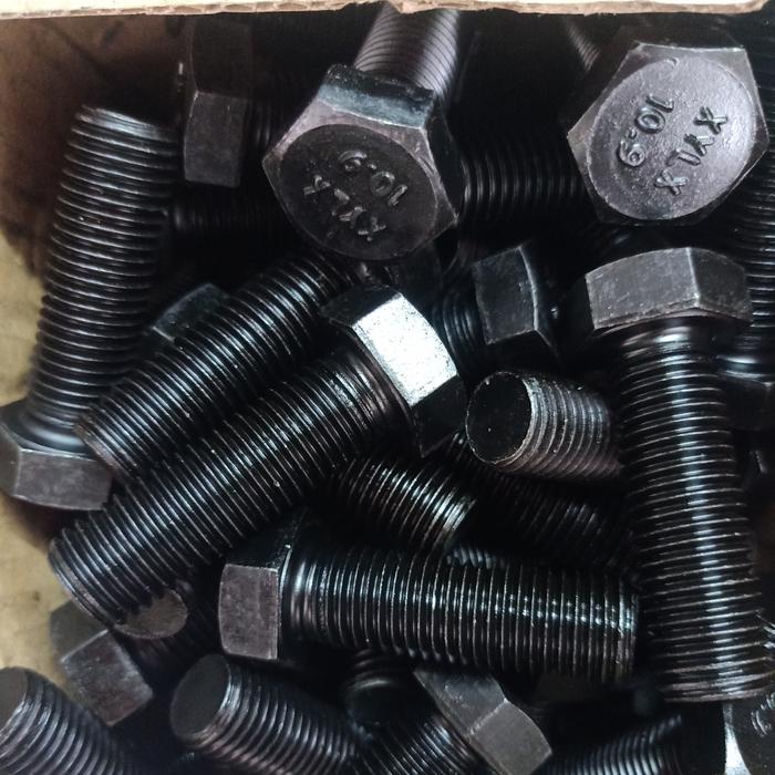 Jual baut mur 10.9 fulldrat m14 × 50 mm bolt nut hex grade 10.9 14x50 ...