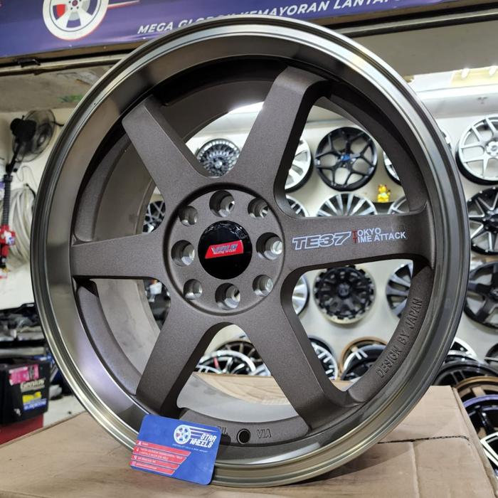 Jual Velg Mobil Te37 Time Attack R17 x 7.5 / 8.5 Pcd 4x100 .. 4x114.3 ...