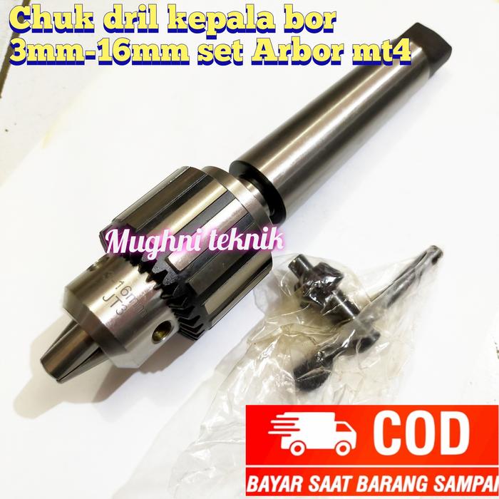 Jual Chuk drill hower bor kepala bor drill chuk 3-16mm jt3 set Arbor ...