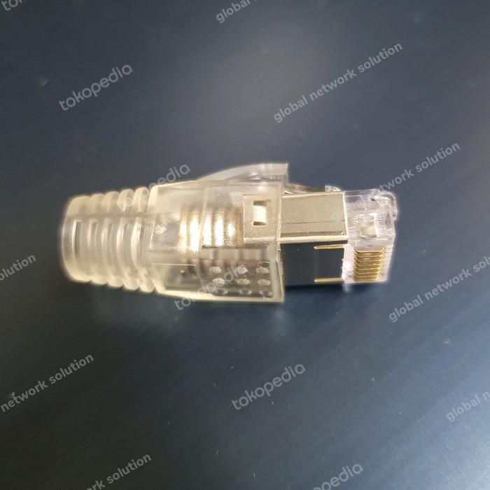 Jual konektor rj45 cat 6 amp lengkap plugboot / rj 45 cat6 commscope ...