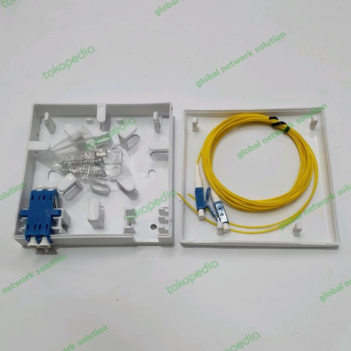 Jual roset lc 2 core fullset SM / roset 2 core lc lengkap pigtail ...