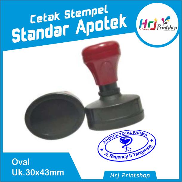 Jual Cetak Stempel Otomatis 1 Warna Oval Ukuran Standar Stempel Opotek ...