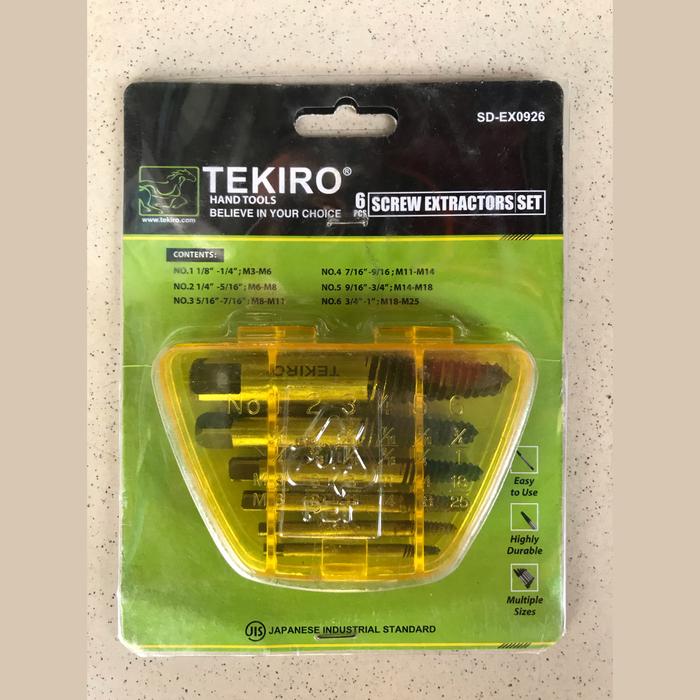 Jual TEKIRO HAND TAP TAB ULIR BALIK DRAT KIRI BAUT PATAH 6 PCS SCREW ...