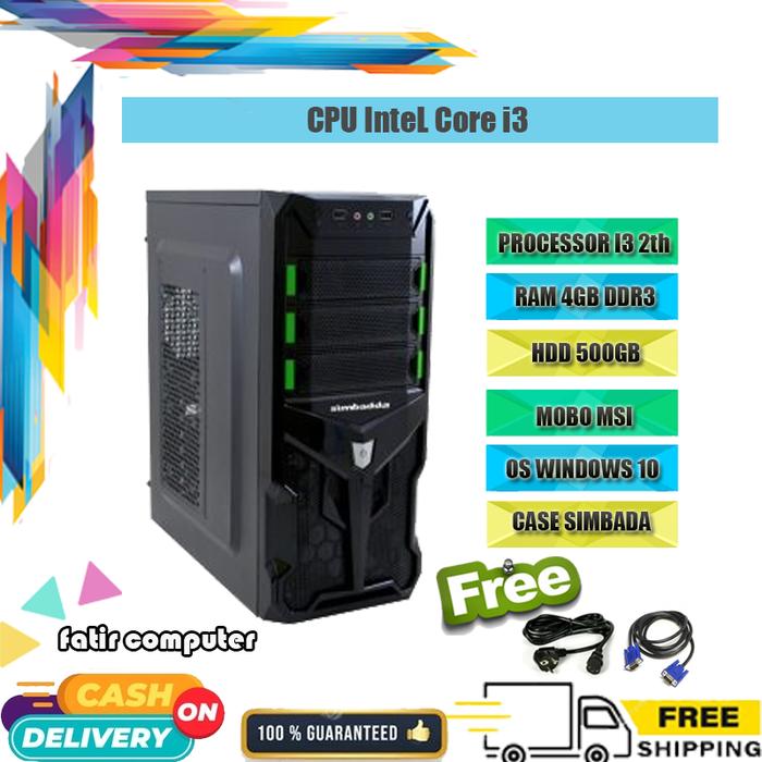 Jual CPU PC KOMPUTER RAKITAN CORE I3 GEN 2 RAM 4GB HDD 500GB MURAH GARANSI - No HDD - Kab ...