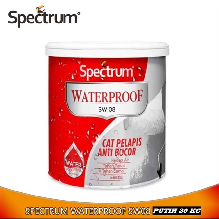 Jual Cat Tembok Spectrum Waterproof / Pelapis Anti Bocor sw08 - PUTIH ...