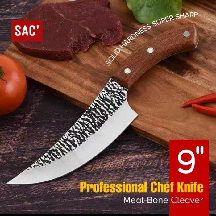 Promo GYUTO 9" Meat Knife Cleaver Pisau Daging Golok Pisau Tulang Piso ...