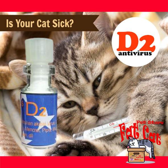 Jual obat kucing antivirus d2 obat calici muntah flu dan batuk pilek ...