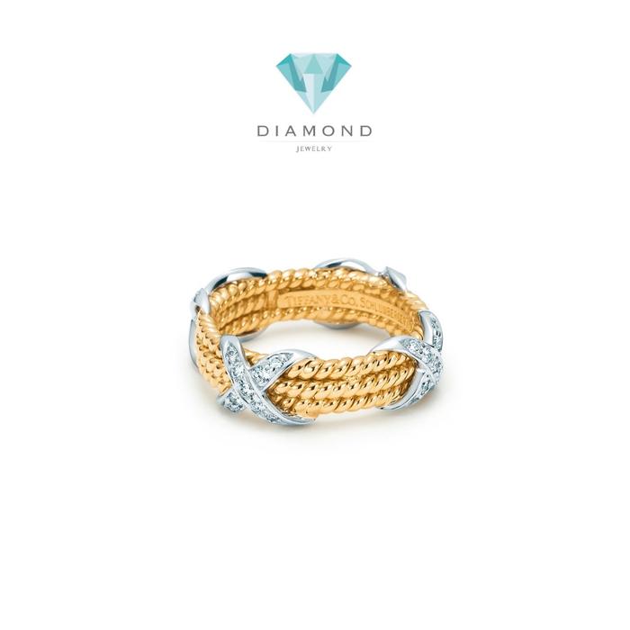 Promo Vintage Tif Diamond Ring cross x 18K Diamond Jewelry Cicil 0% 3x ...