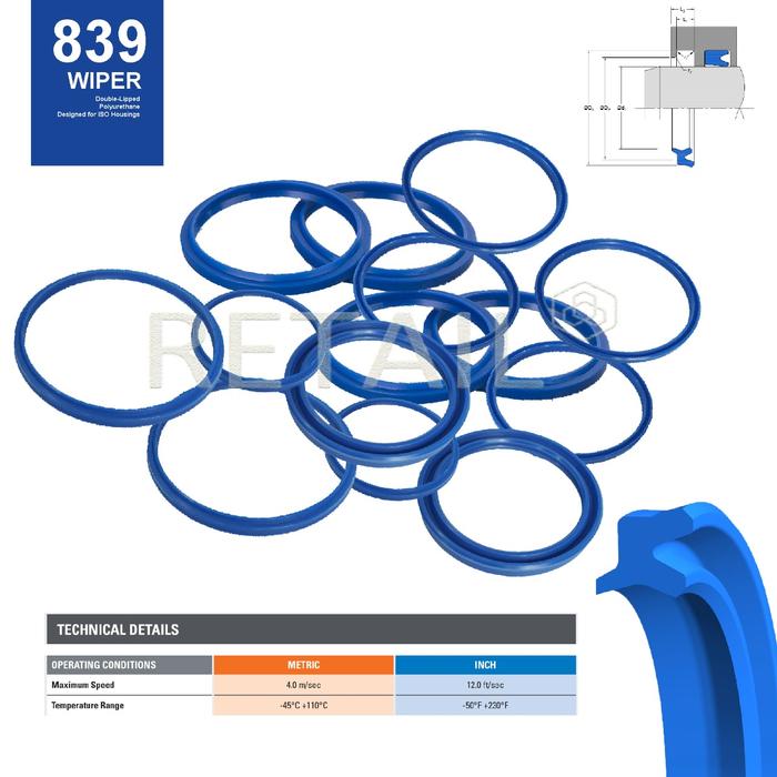 Jual WIPER SEAL 4630000 TYPE 839N-50*58*5.8/8 PU (HALLITE) - Jakarta ...