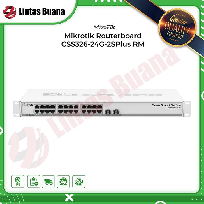 Jual Mikrotik Routerboard CSS326-24G-2SPlus RM \ Mikrotik CSS 326-24G-2S+RM - Kota Surabaya ...
