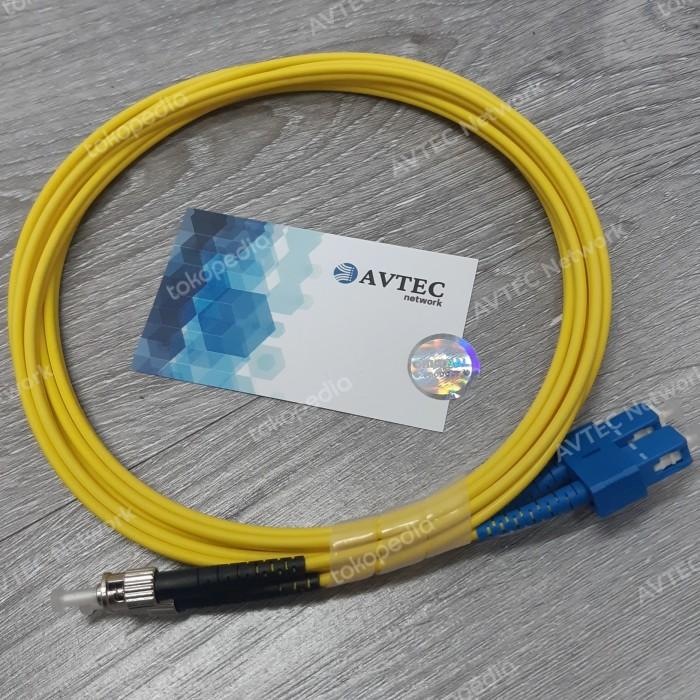 Jual Kabel Fiber Optik - Patch Cord Fiber Optic, ST To SC SM 30M AVTEC ...