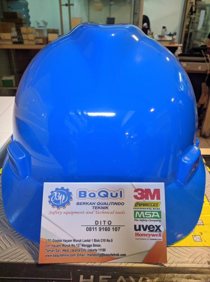 Jual MSA Safety Helm Helmet V - Gard Original Blue / Biru - Jakarta ...