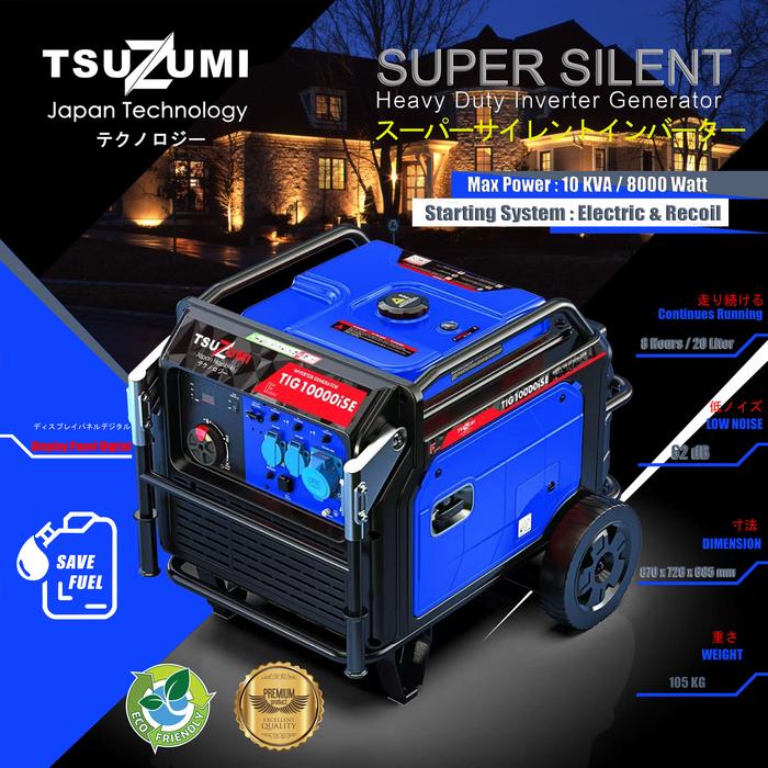Promo Genset Silent 10 KVA 8000 WATT Tsuzumi Japan Technology TIG 10000 ISE Cicil 0% 3x - Kota ...