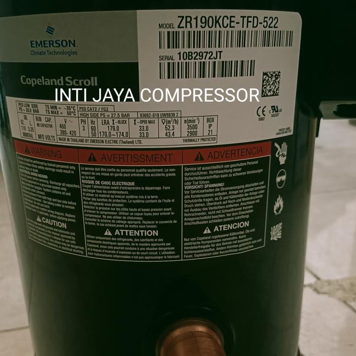 Jual kompresor copeland 15pk zr190kce-tfd-522 - Jakarta Barat ...