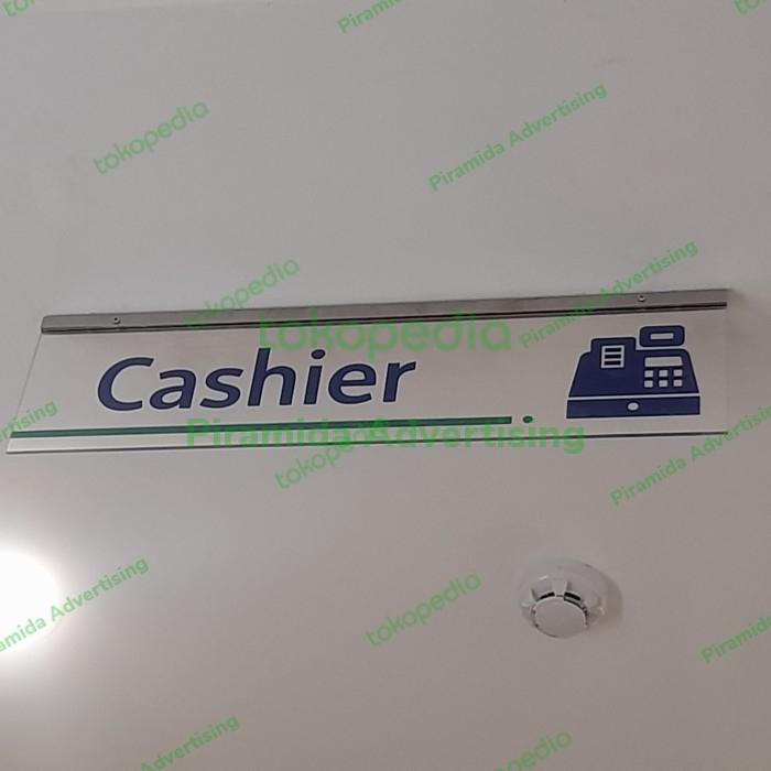 Jual sign kasir 60cm loket nomor gantung atas papan board - Kota ...
