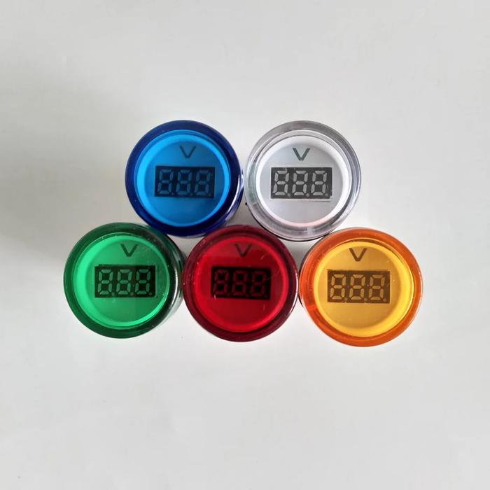 Jual Pilot Lamp Digital Voltmeter 22mm AC 60-500V Volt Meter Digital ...