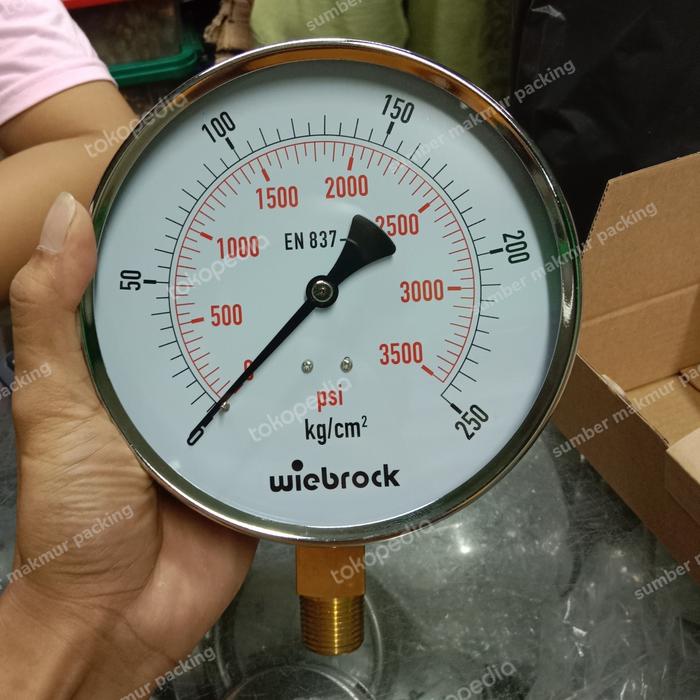 Jual pressure gauge wiebrock 250 kg/cm 6 inch - Jakarta Barat - sumber makmur packing | Tokopedia
