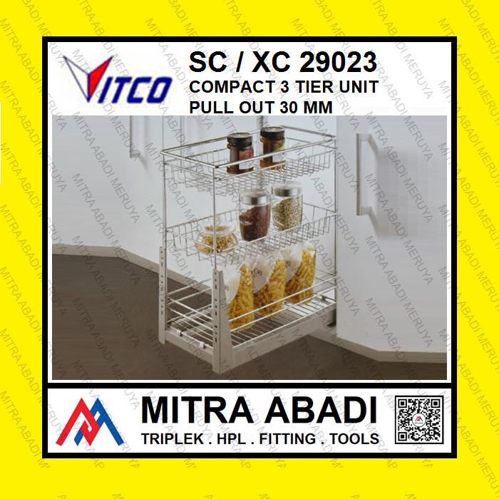 Jual Vitco XC SC SM 29023 Rak Bumbu Dapur 3 Susun Laci Tarik Stainless ...