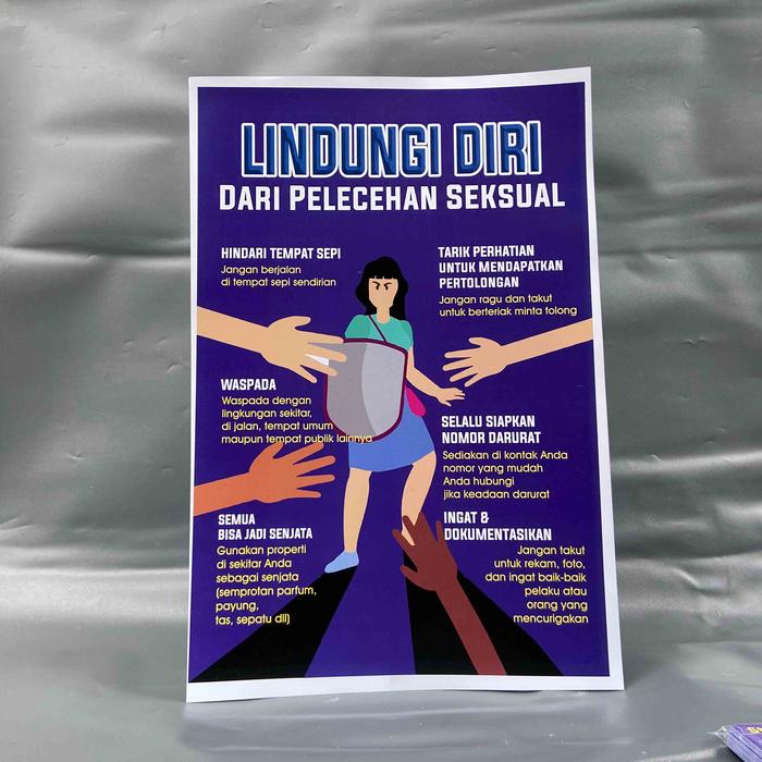 Jual Poster Kesehatan, Lindungi Diri dari kekerasan Seksual - Biru - Kab. Sleman - Syafana ...
