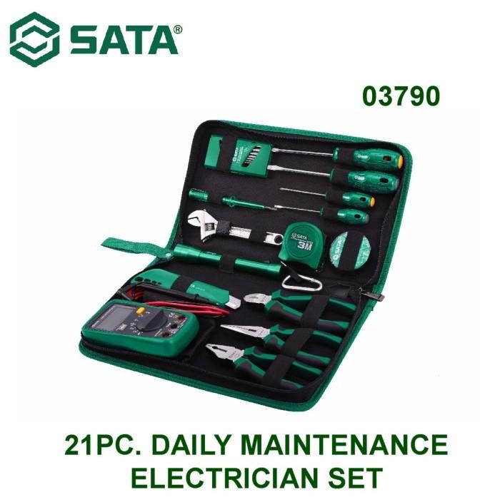 Jual Tool Kit Set Sata 03790 21Pc. Daily Maintenance Electrician Set ...