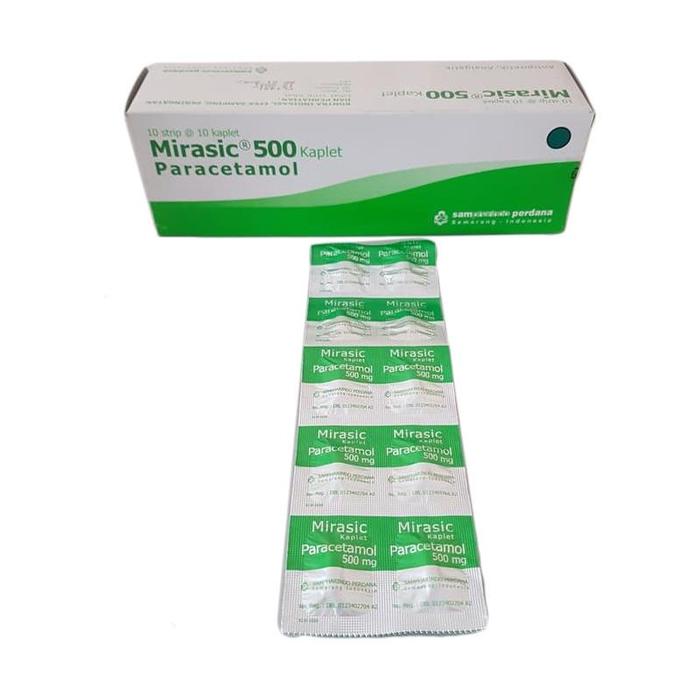 Jual MIRASIC ( BOX ) Kemasan isi 100 Kaplet Paracetamol 500mg - Kab ...