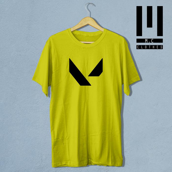 Jual Kaos baju valorant logo besar bahan adem katun nyaman - Kuning, S ...
