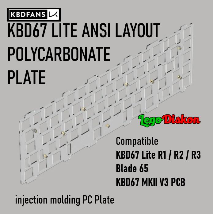 Jual KBD67 LITE ANSI LAYOUT POLYCARBONATE PC PLATE Mechanical Keyboard ...