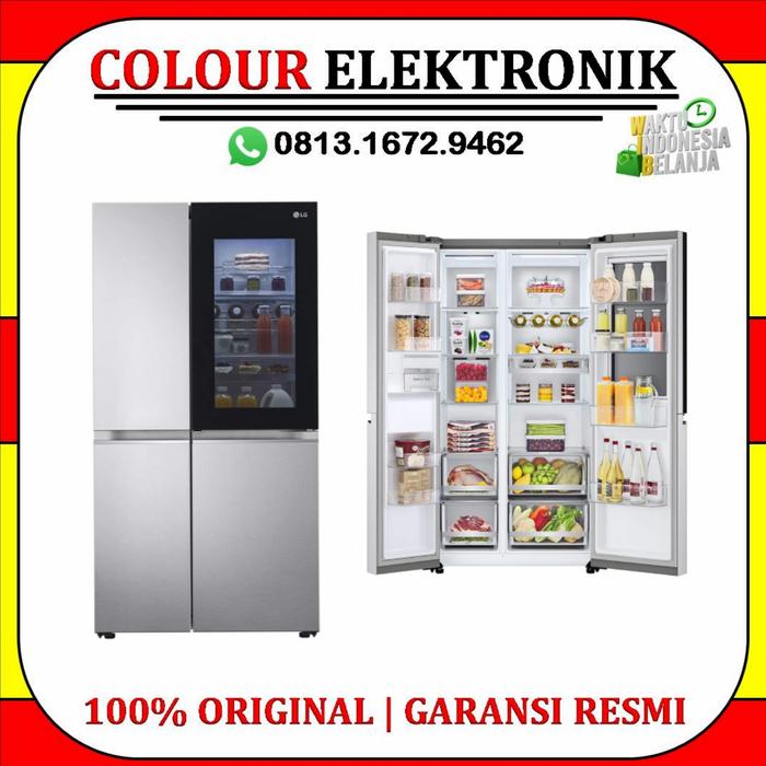 Promo LG GC-Q257CSFS KULKAS SIDE BY SIDE INSTAVIEW | GCQ257CSFS GCQ257 CSFS Cicil 0% 3x - Kota ...