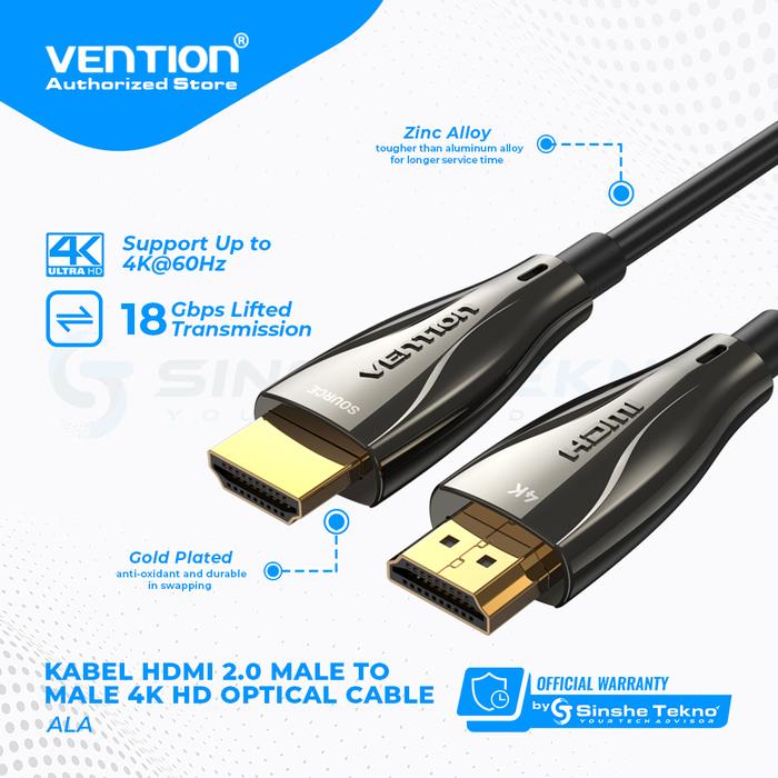 Promo Vention Kabel HDMI Optical 80M High Speed Active Premium - ALA ...