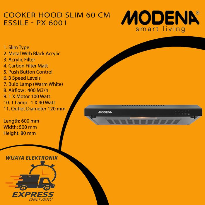 Jual Exhaust 60cm Modena Px6001 / Cooker Hood Modena Px6001 Di Seller ...