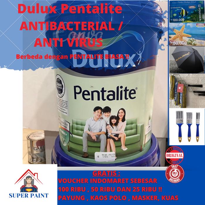 Jual CAT DULUX PENTALITE ANTI BACTERIAL / ANTIBAC BRILLIANT WHITE 20L PAIL - Jakarta Barat ...