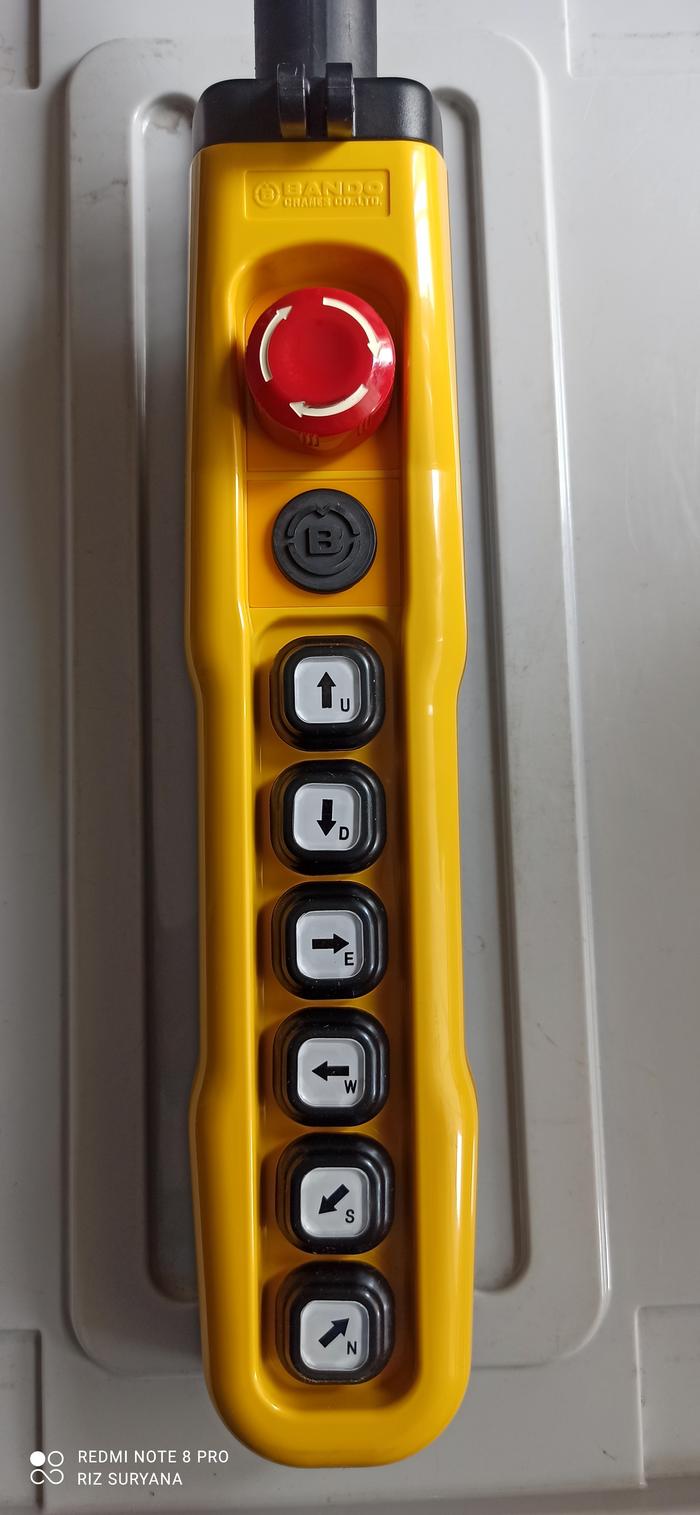 Jual Bando Pendant Pushbutton Hoist crane 8P 2 speed Emergency - Kab ...